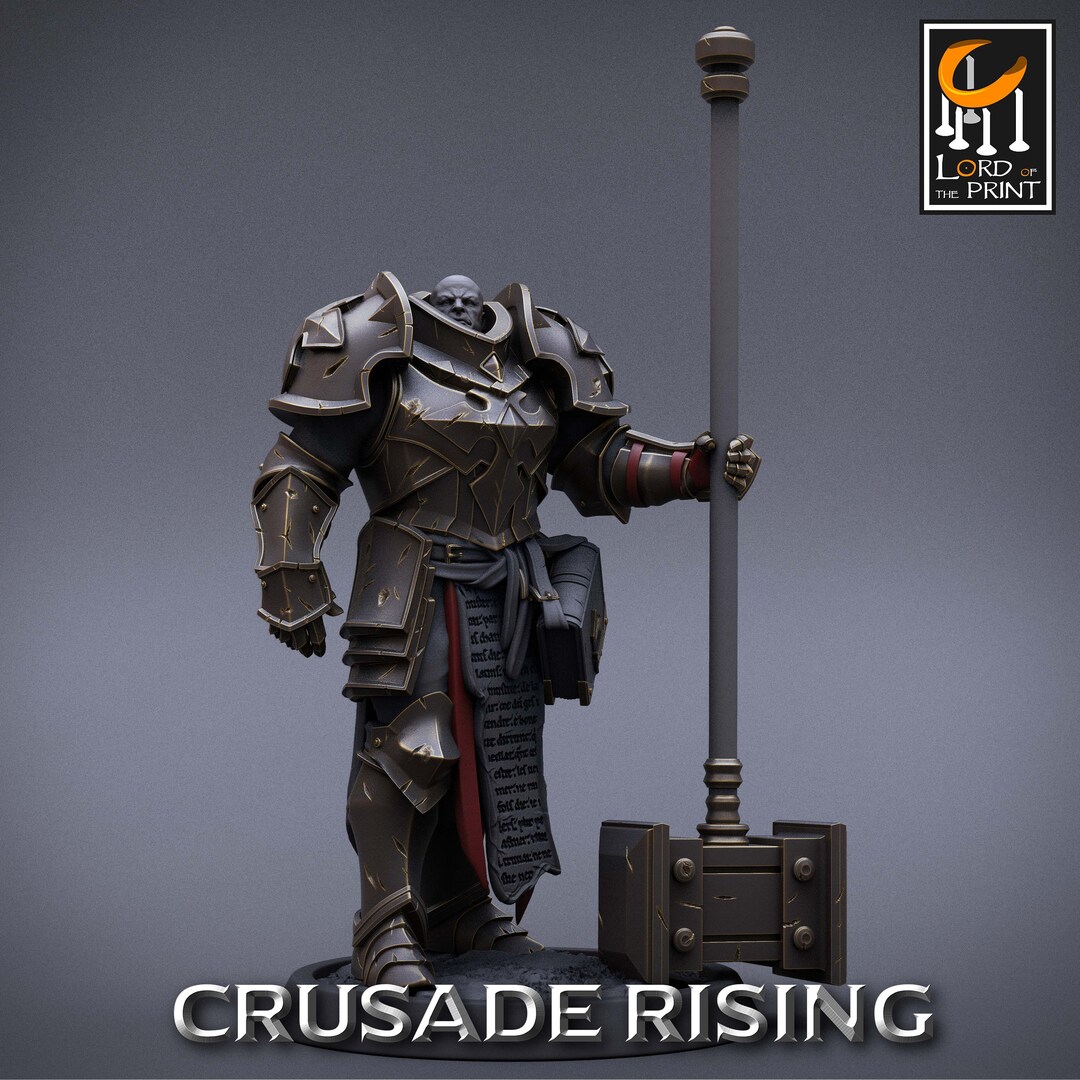 Templar Hammer Infantry - Miniature - Fantasy - D&D - Pathfinder ...