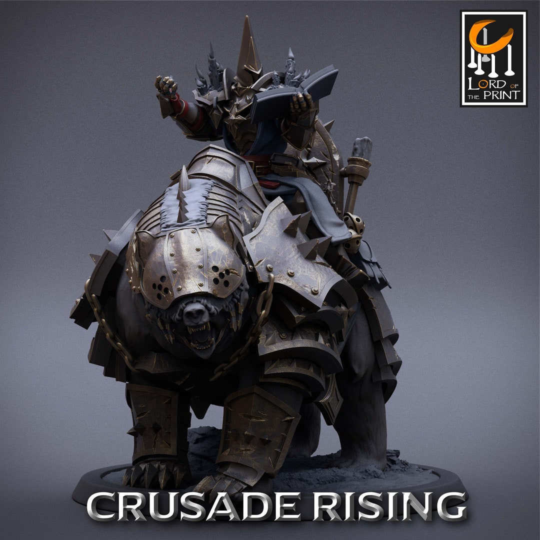 Templar Bear Priest - Miniature - Fantasy - D&D - Pathfinder ...