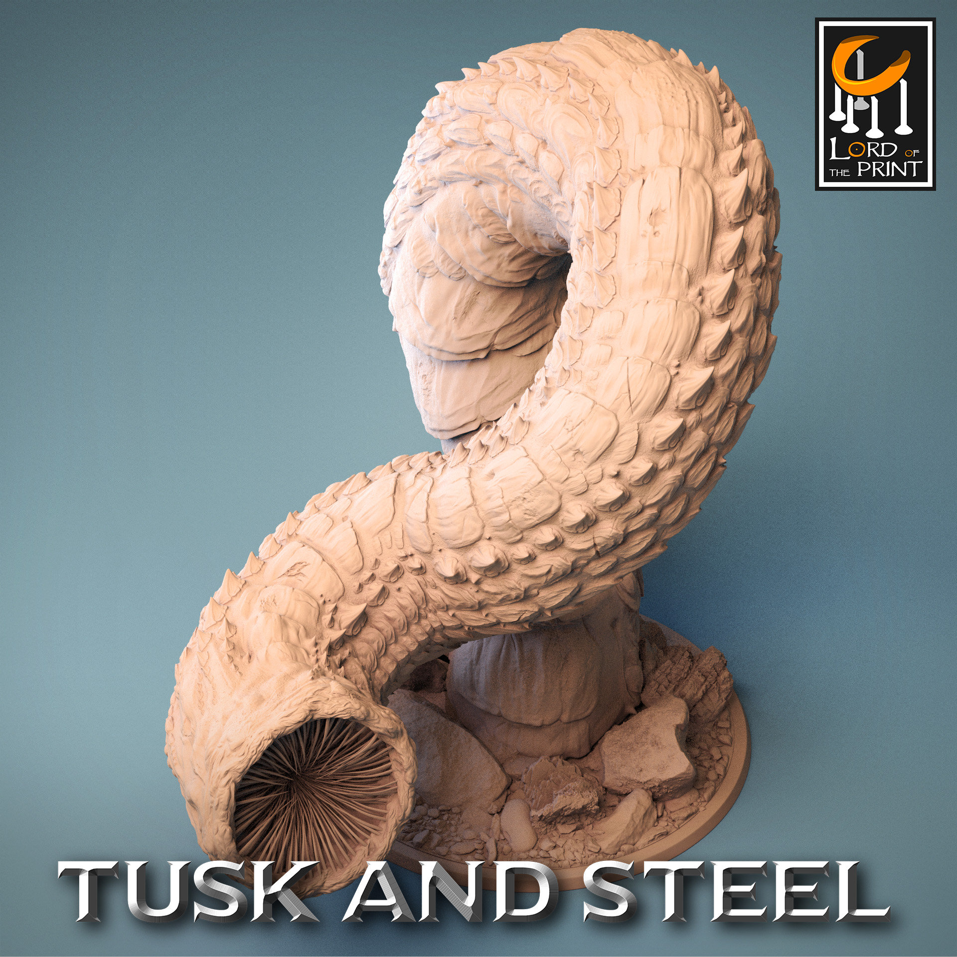 Sand Worm - Dune - Miniature - Fantasy - D&D - Pathfinder - Roleplaying ...