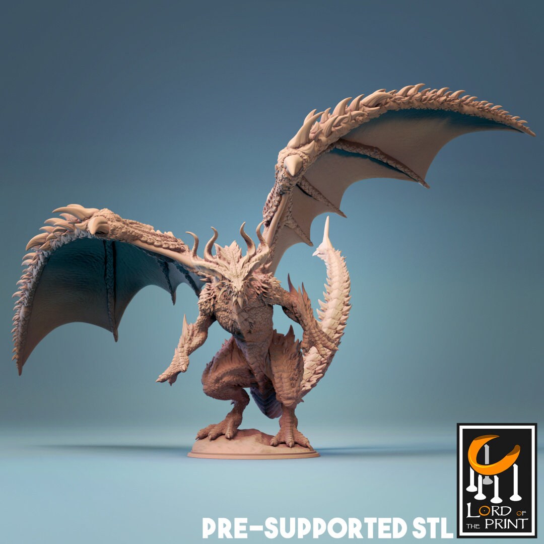 Bahamut Apsu God of Metallic Dragons Miniature Lord of - Etsy