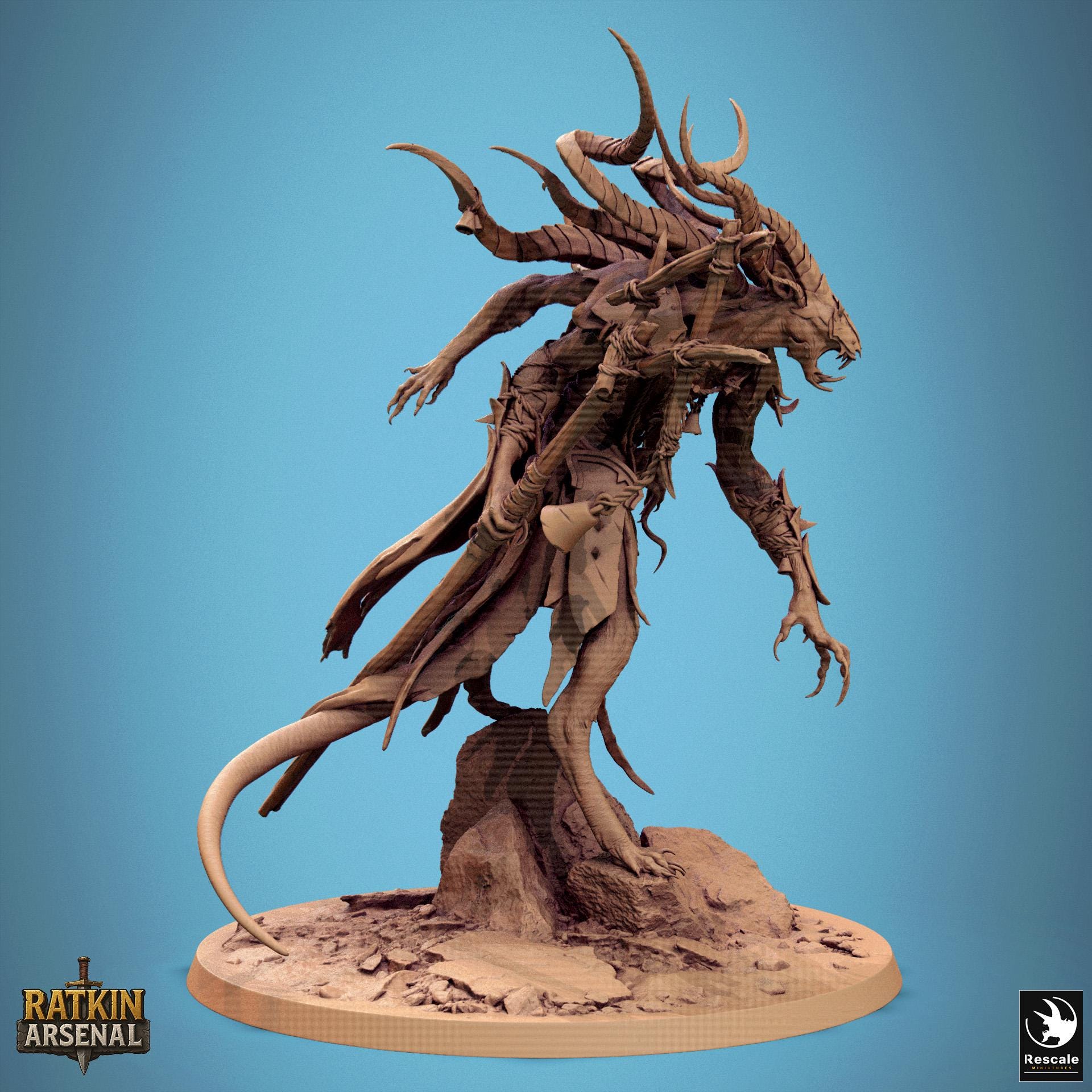 Ratman Muckpriest Verminlord - Miniature - Fantasy - D&D - Pathfinder ...