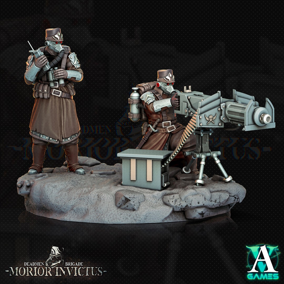 Morior Heavy Infantry Imperial Guard Weapons Team Miniature D&D Sci-fi ...
