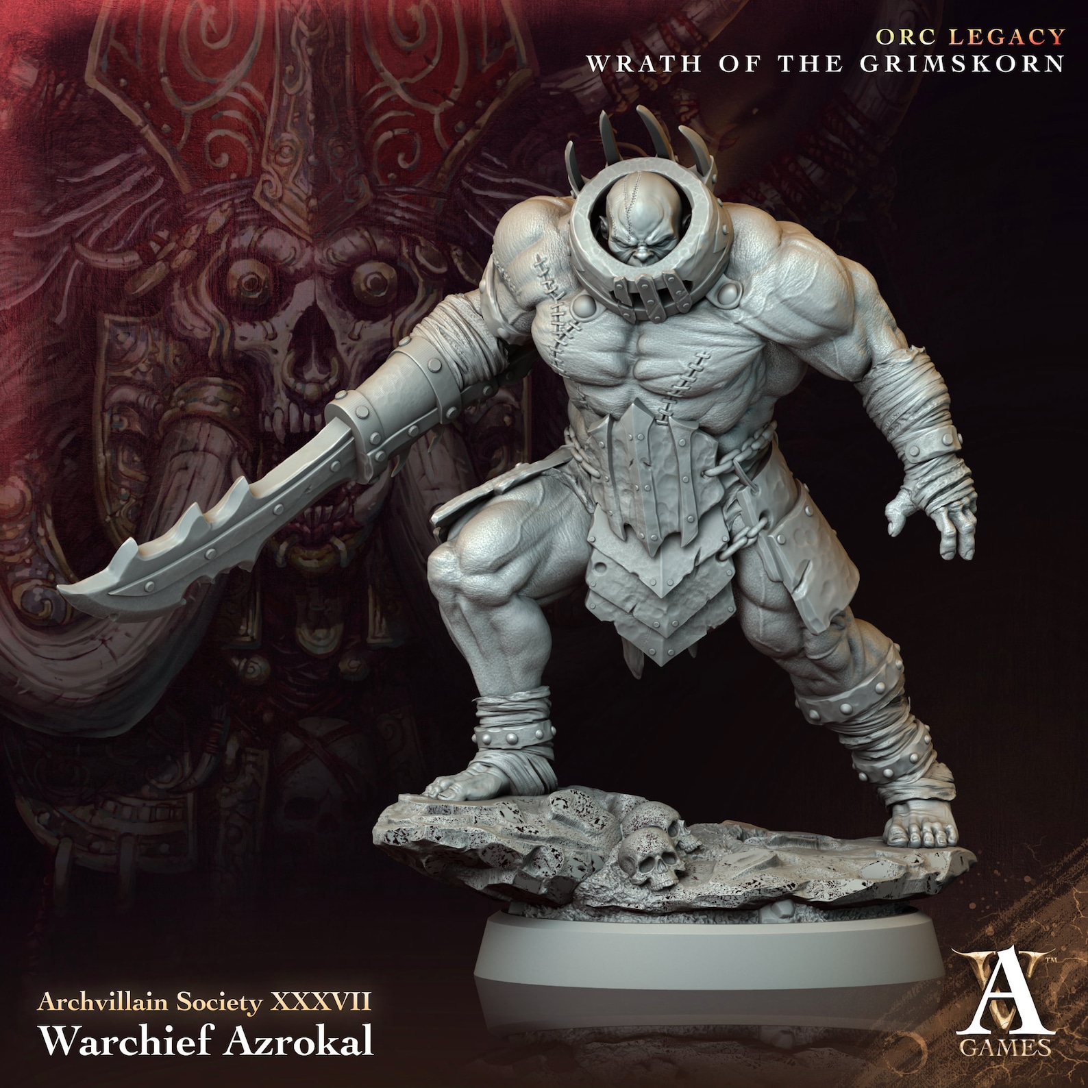 Warchief Azrokal - Orc Fighter - Miniature - D&D - Fantasy ...