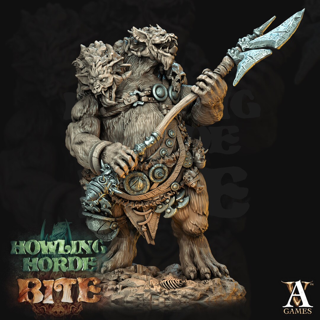 Gnoll Ettin - Giant - Troll - Archvillain Games - Fantasy - D&D ...
