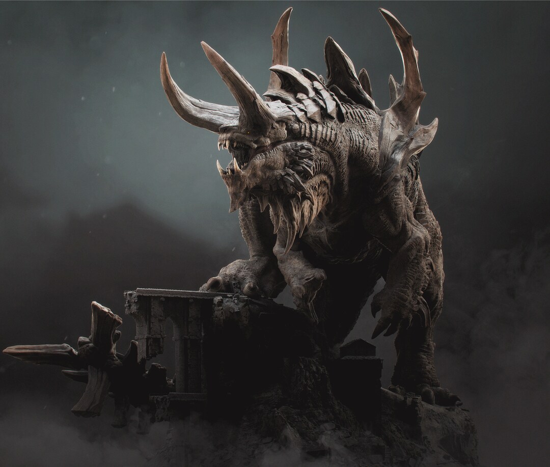 Tarrasque Legendary Monster Miniature Fantasy D&D Pathfinder ...