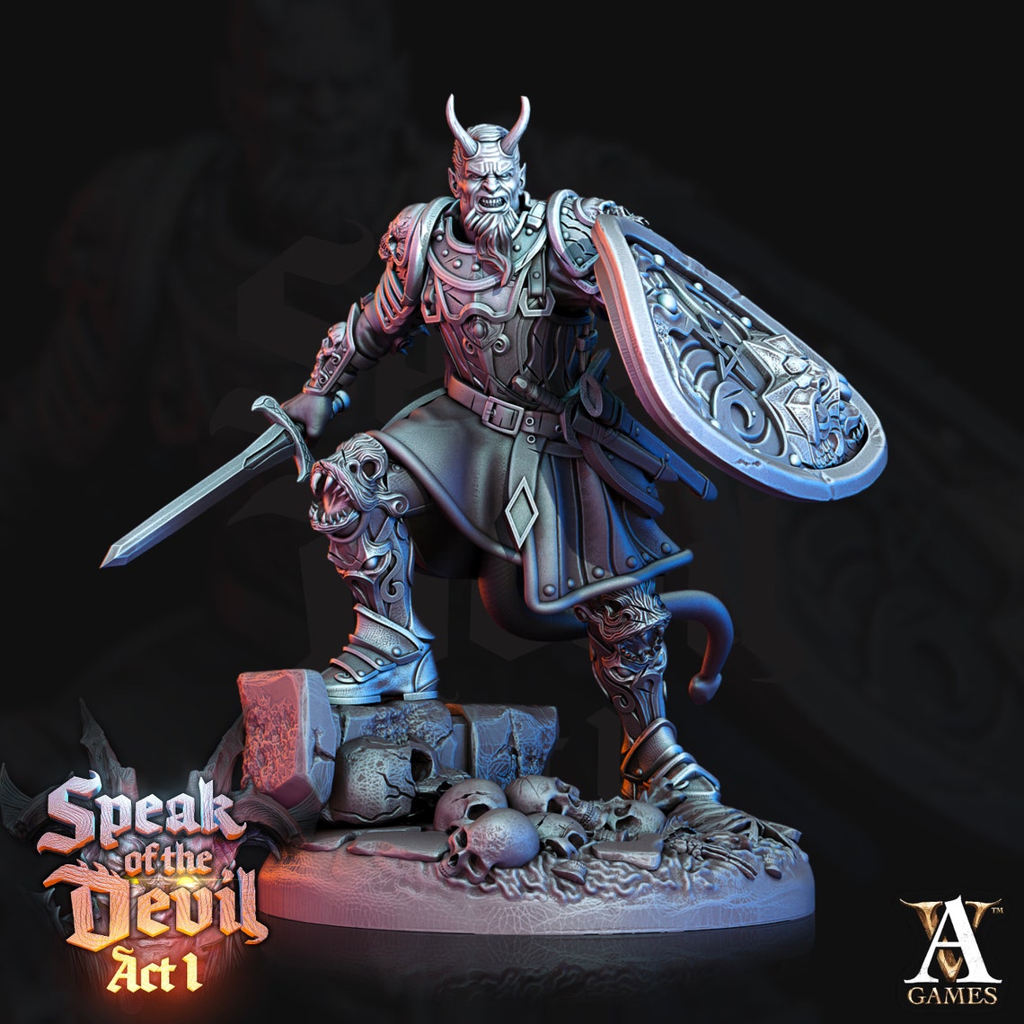 Hellfire Inquisitor Tiefling Archvillain Games Fantasía - Etsy España