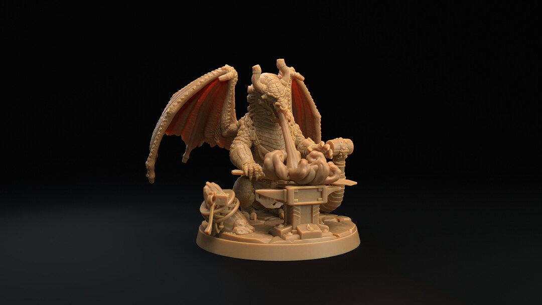 Sussor, the Molten Dragon Blacksmith Dragon Trapper Miniature the ...