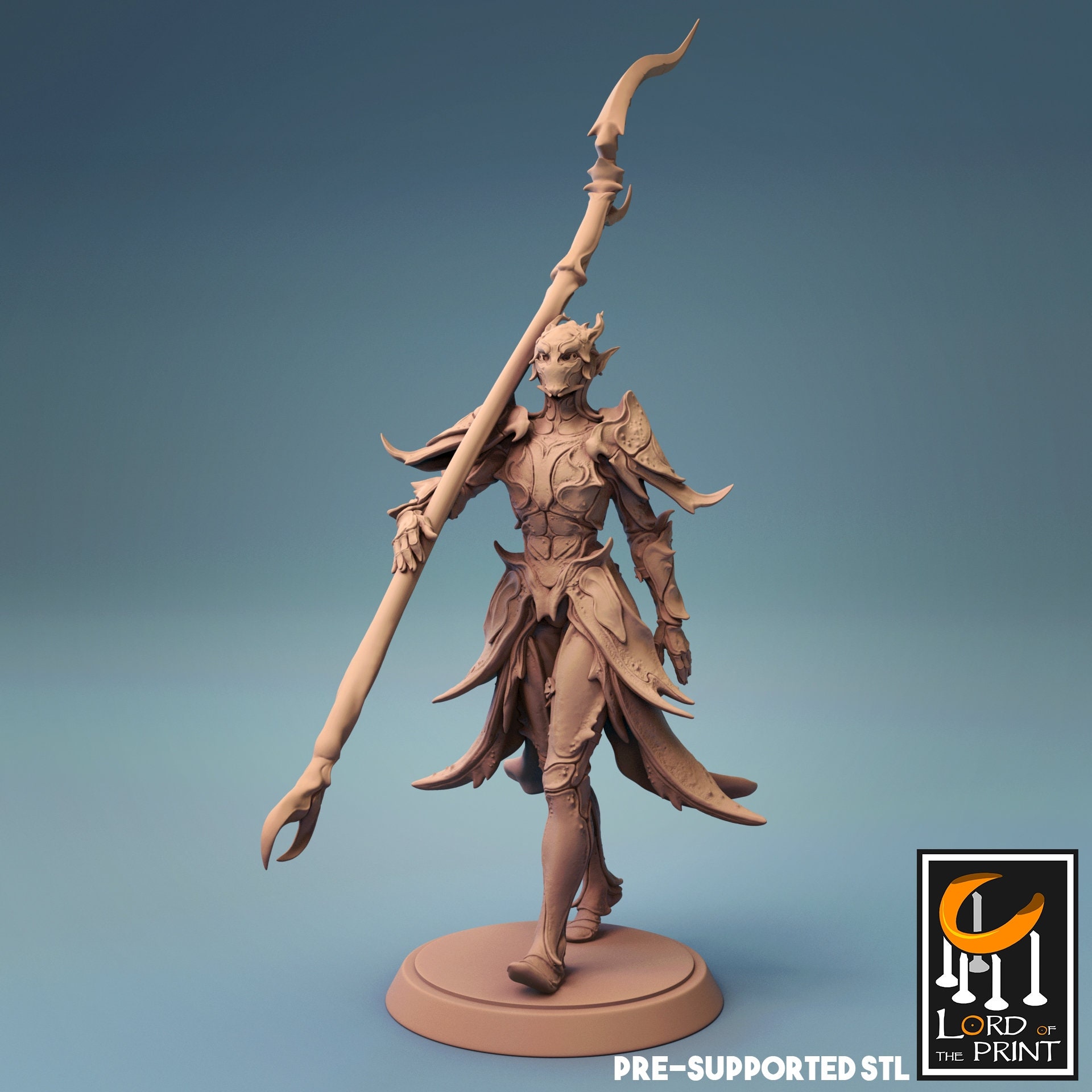 Elf Warrior Spearman Wood Elf Sylvan Miniature Lord of | Etsy