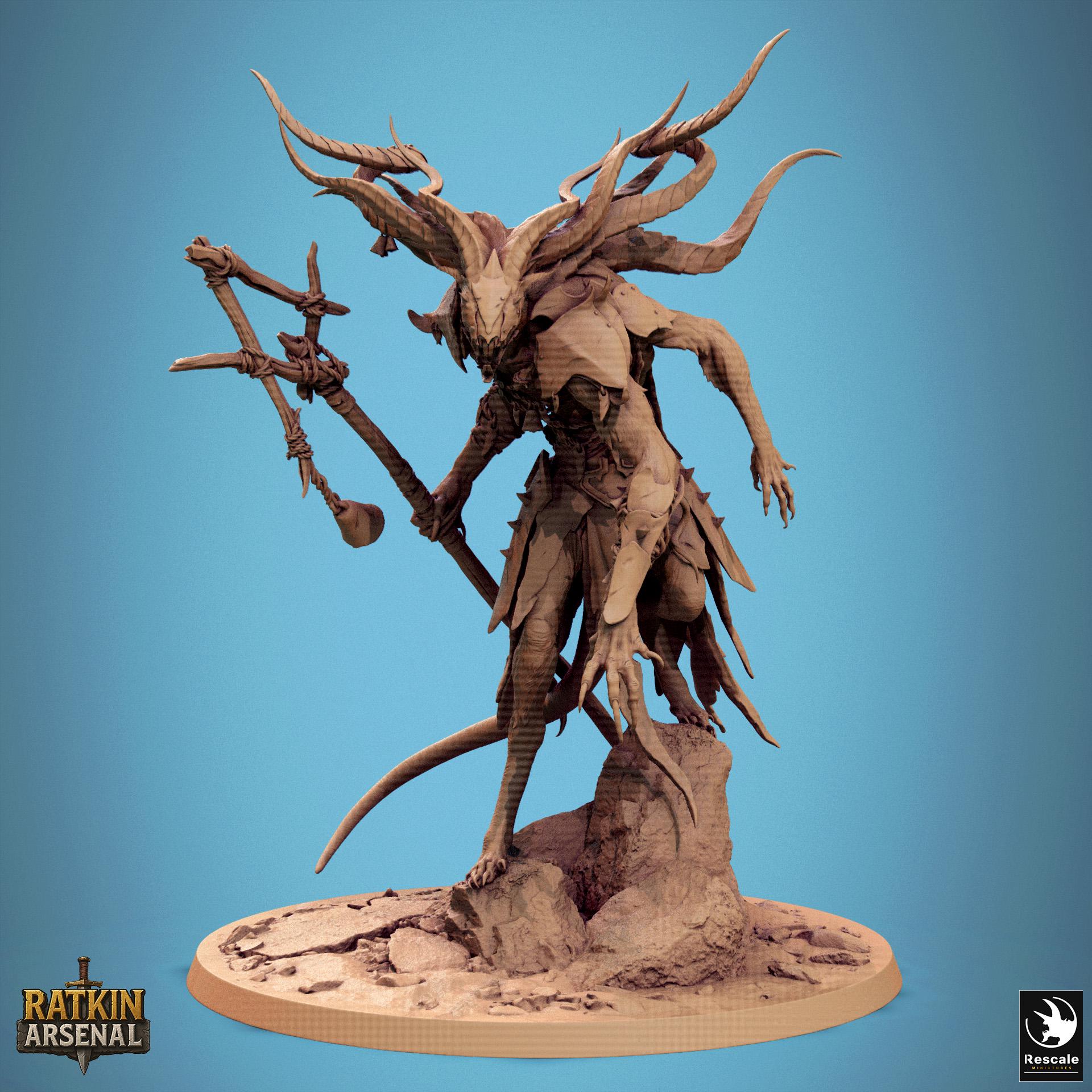 Ratman Muckpriest Verminlord - Miniature - Fantasy - D&D - Pathfinder ...