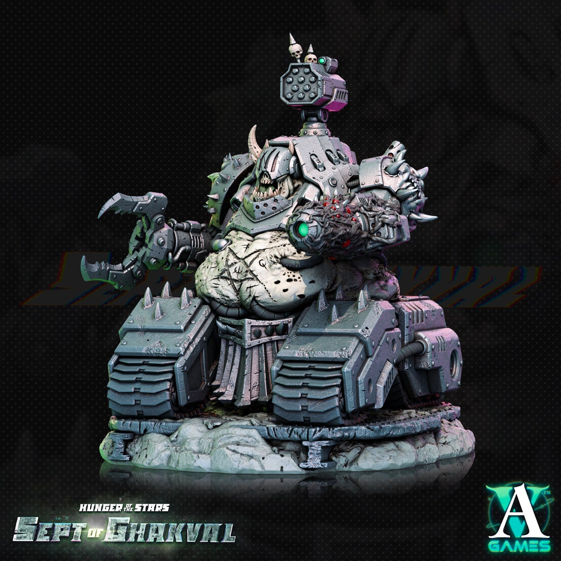 Ghakval Ogre Daemon Artillery Tanks - Miniature - D&D - Sci-fi ...