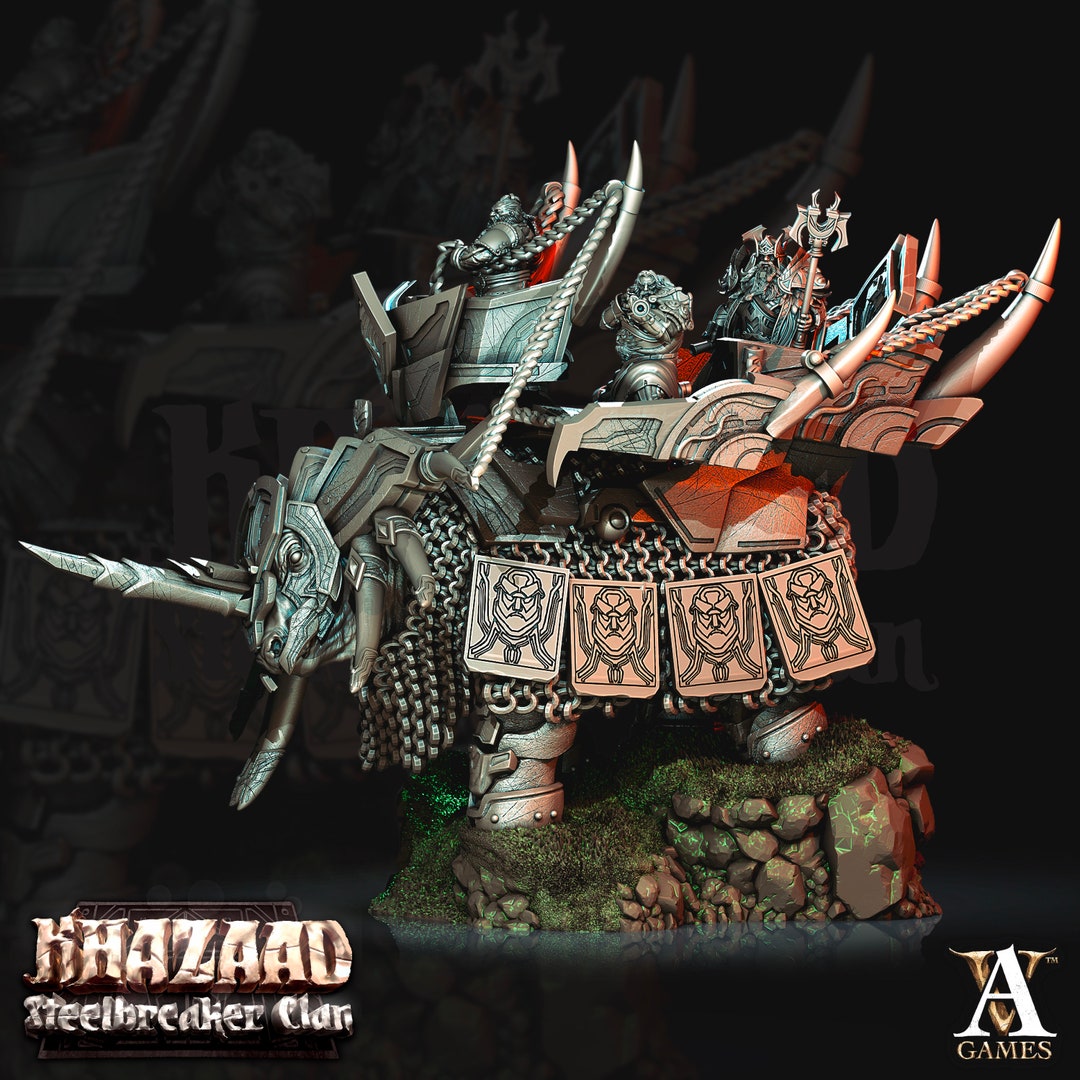 Dwarf War Bjagan - Battle Ram - Archvillain Games - Fantasy - D&D ...