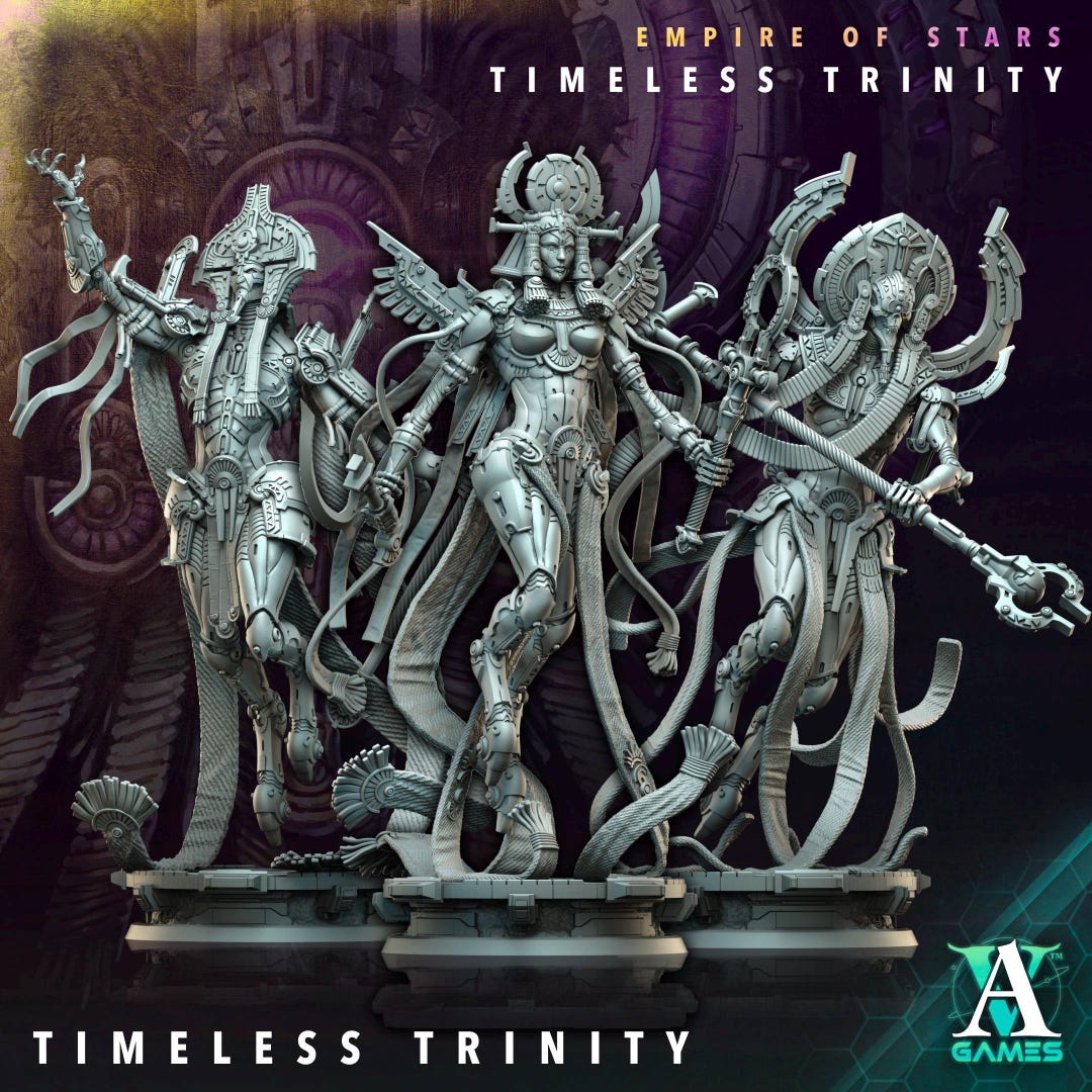 Timeless Trinity - Necron C'tan Shards - Miniature - D&D - Sci-fi ...