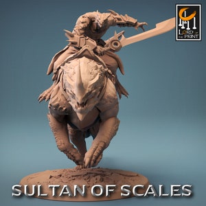 Dragonborn Cavalry Miniature Lord of the Print Fantasy D&D Pathfinder ...