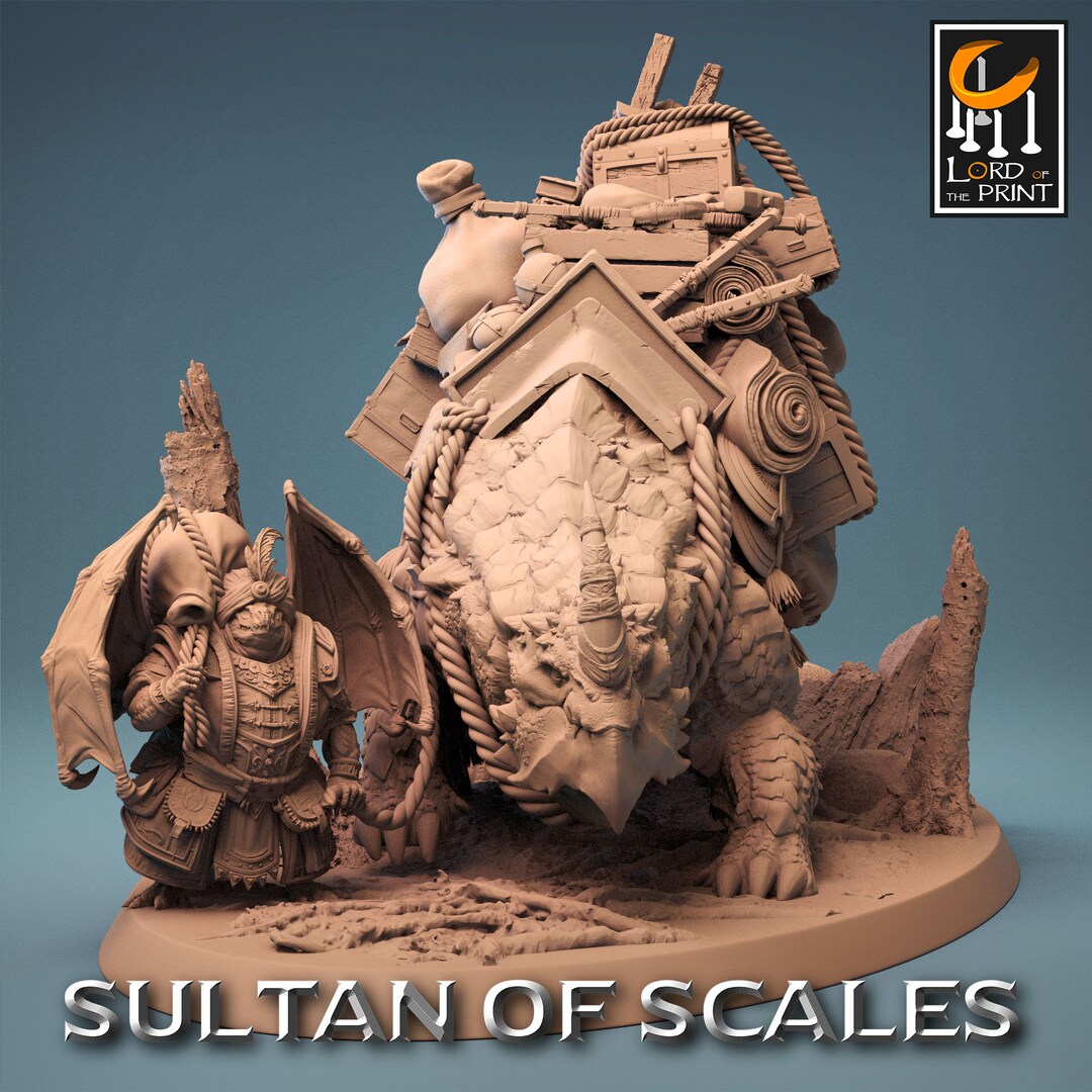 Dragonborn Merchant Caravan Miniature Fantasy D&D Pathfinder ...