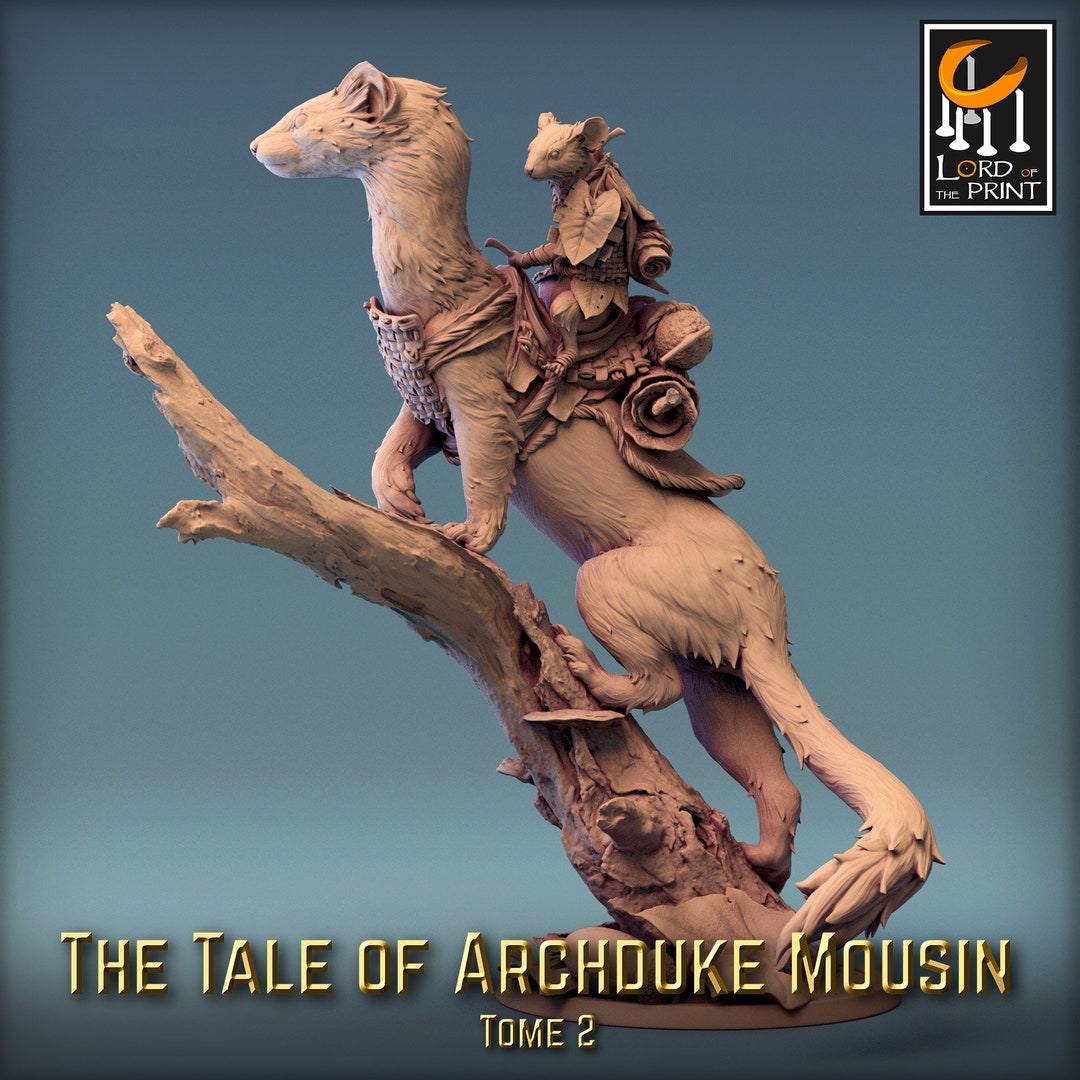 Mousefolk Weasel Riders - Miniature - Fantasy - D&D - Pathfinder ...