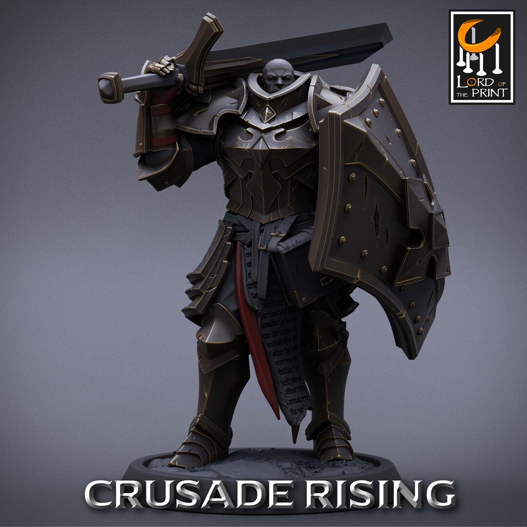 Templar Sword Infantry - Miniature - Fantasy - D&D - Pathfinder ...