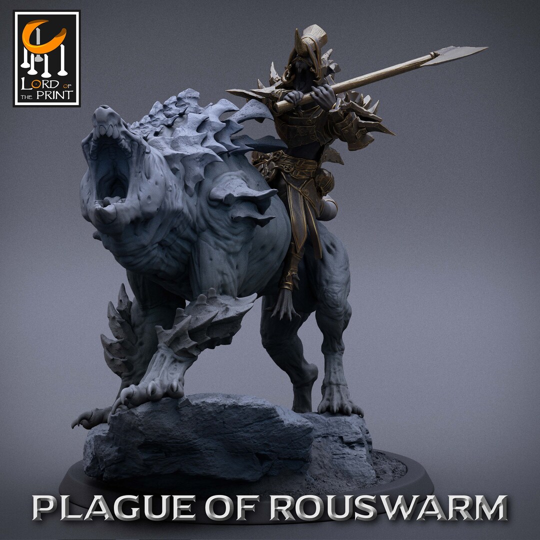 Ratman Mutant Rat Cavalry - Miniature - Fantasy - D&D - Pathfinder ...