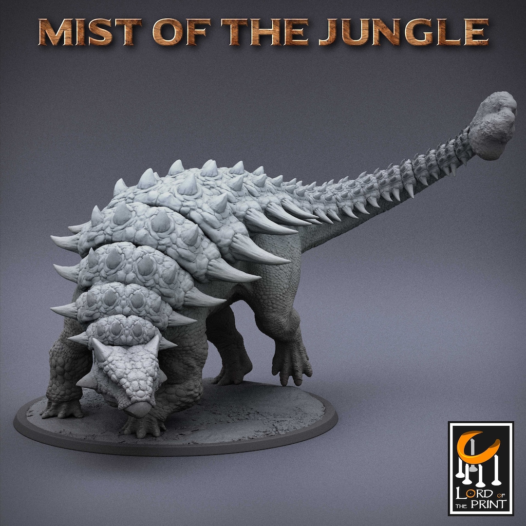 Ankylosaurus - Dinosaur - Miniature - Fantasy - D&D - Pathfinder ...