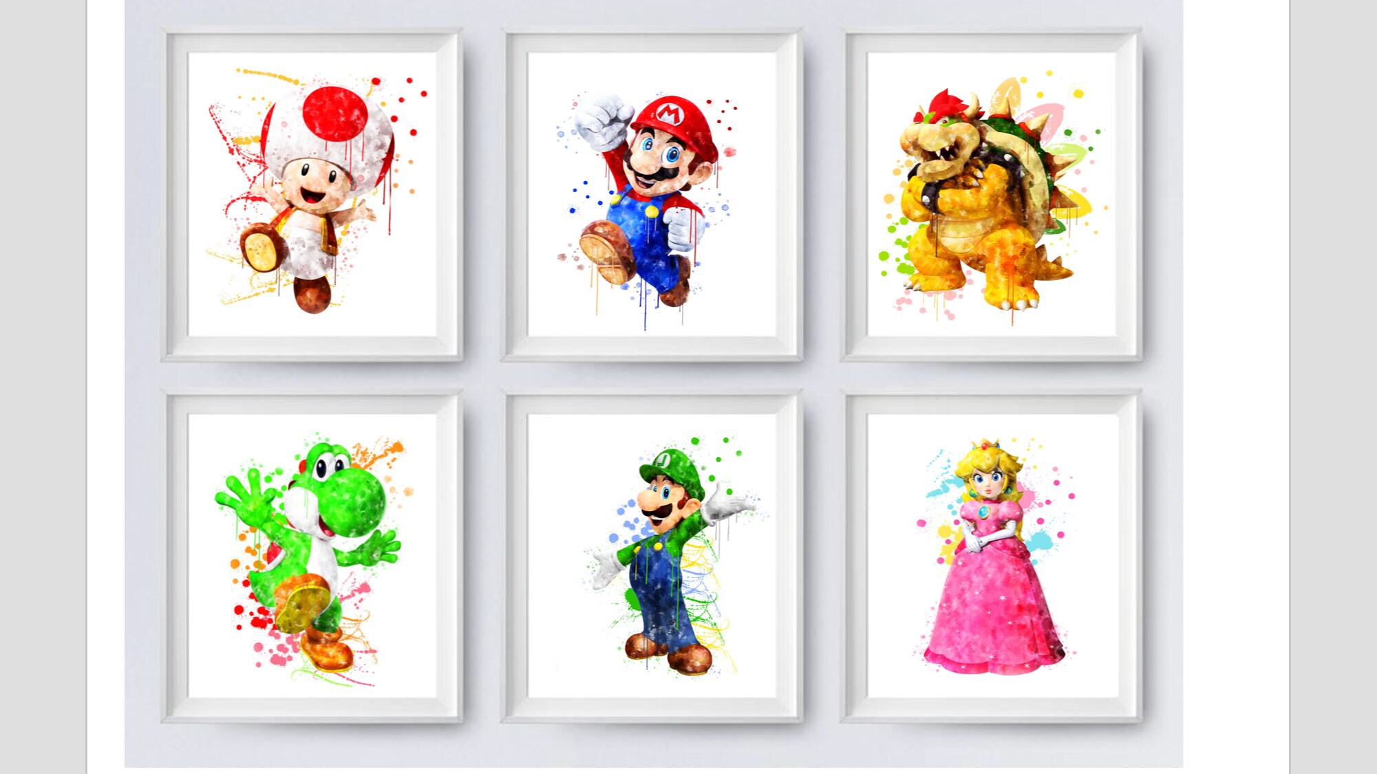 Set Of 6 Or Individual A4 Super Mario Prints | Etsy