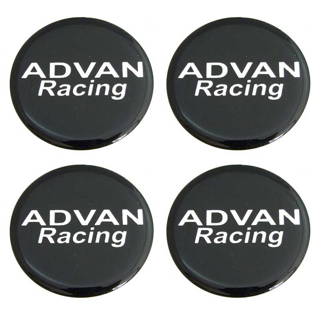 1 Set/4 Pcs. ADVAN Racing Sticker Rasin 43mm. / 48mm. ( 4.8CM.) Wheel ...