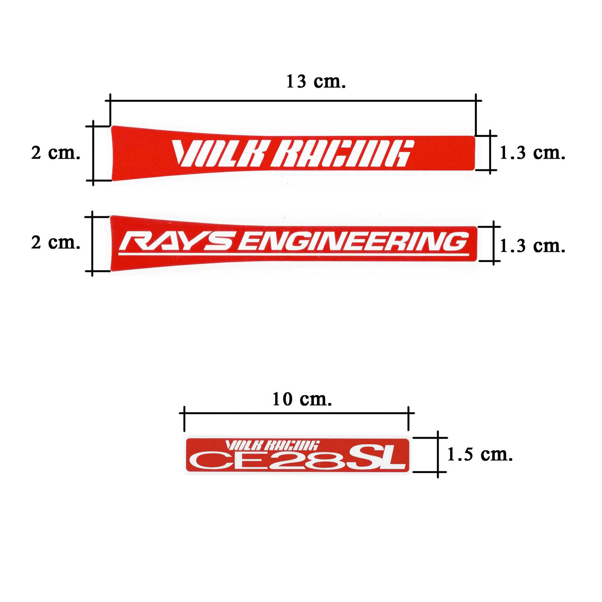 1SET Engineering Volk Racing Ce28 Ce28sl Alloy Side Spoke Wheel Decal ...