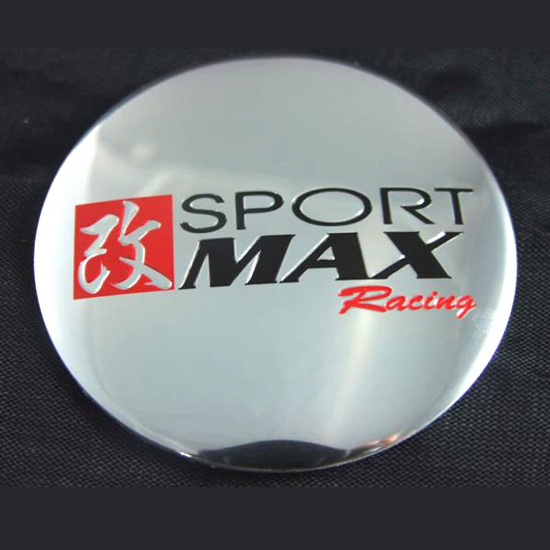 4 Pcs.sport Max RACING Sticker Stainless 56 MM. Decal Sticker Logo ...