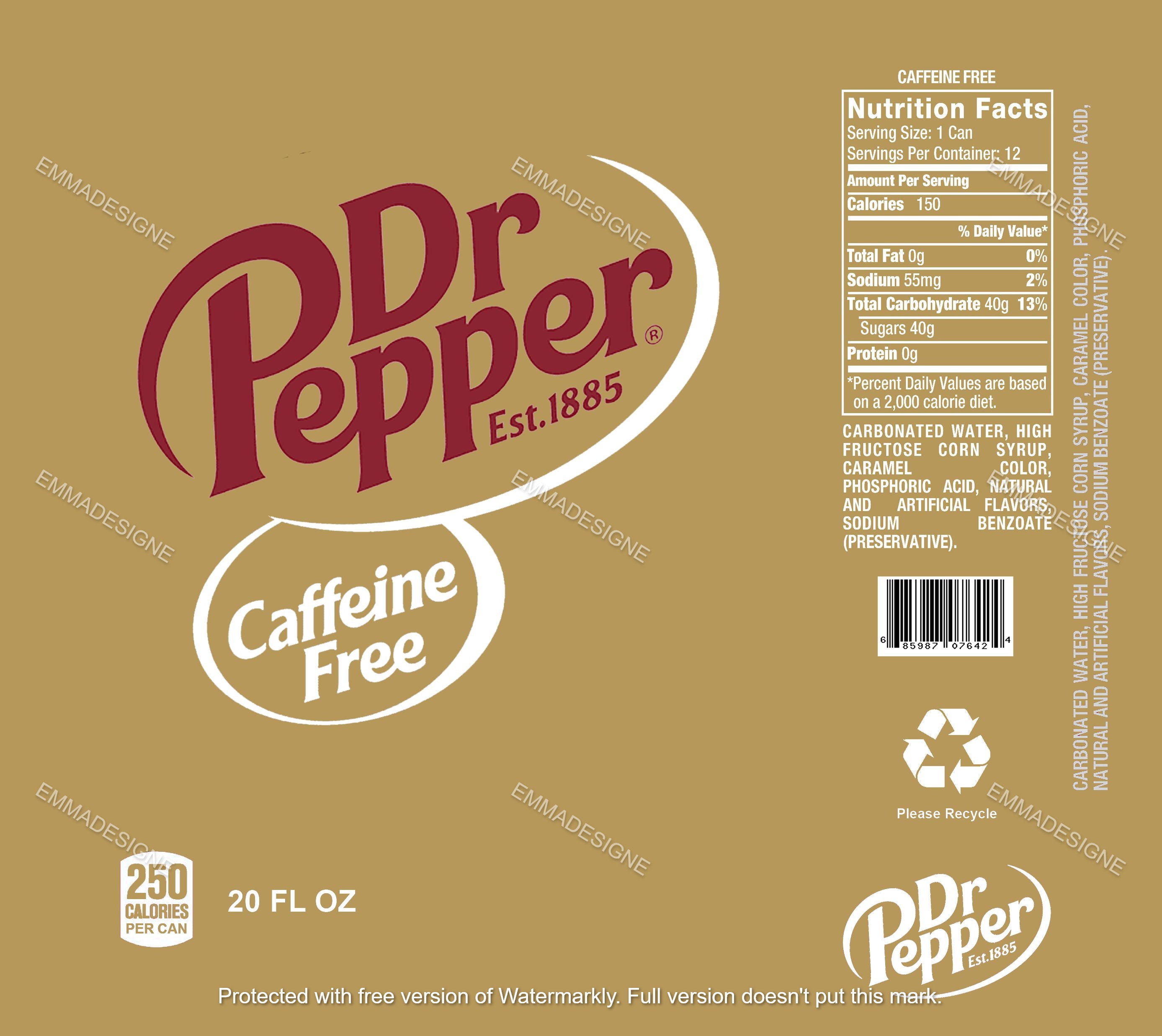 Dr Pepper Design 20 oz sublimation | Etsy