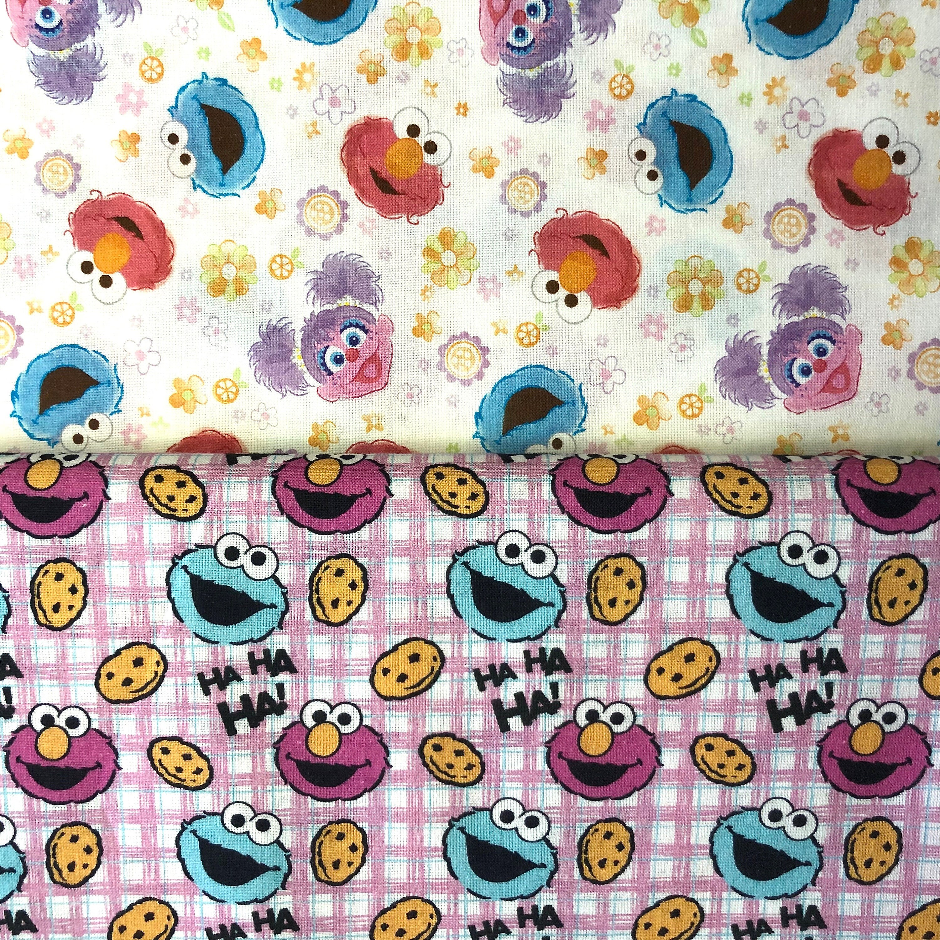 Sesame Street 100 Cotton Fabric Sold by the Half Metre Etsy Australia