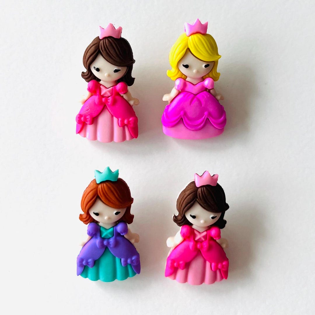 Dress It up Buttons, Princess Buttons, Craft Buttons, Set of 4 - Etsy