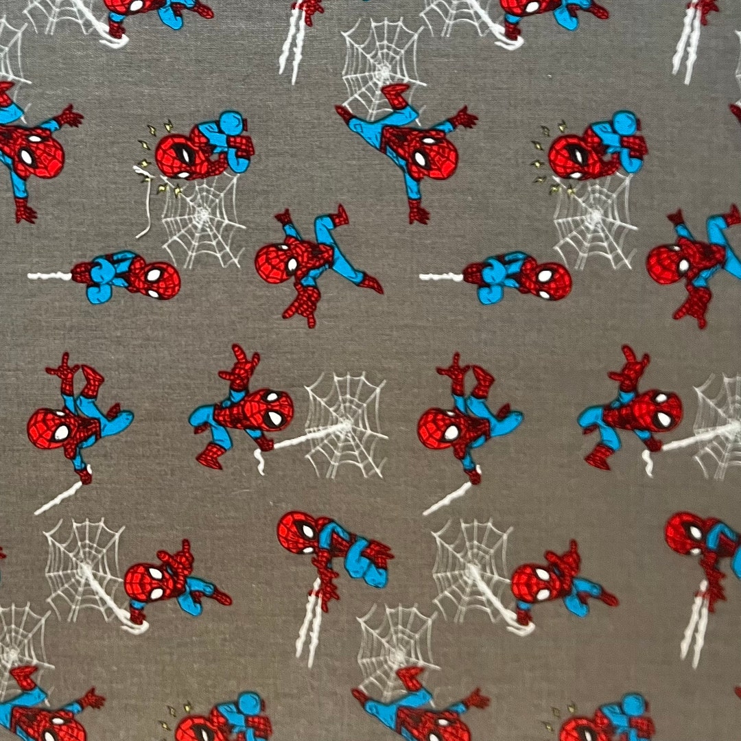 Spiderman Fabric, Marvel Comics, Licensed Cotton Fabric, Sold by the ...