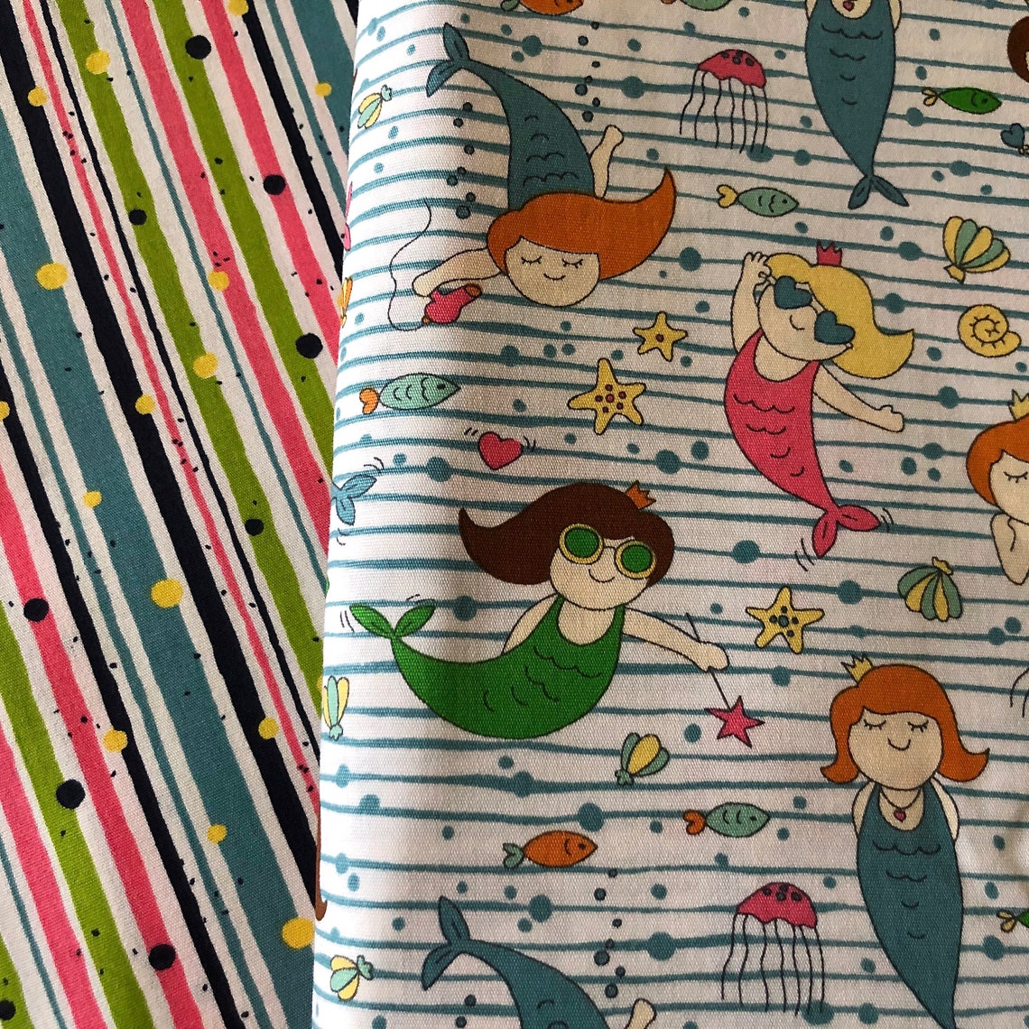 Mermaid Fabric Quilt and Patchwork 100% Cotton Fabric - Etsy