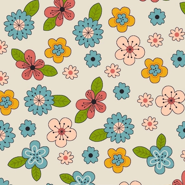 Floral Print Fabric - Etsy