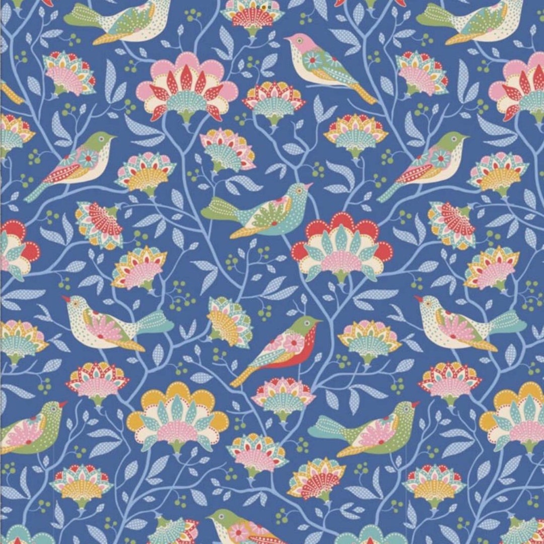 Tilda Jubilee Collection, Bird Tree Blue, 100554, Sold by the Half ...