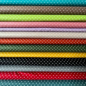 Navy Blue Small Polka Dot Fabric, 100% Cotton by the Half Metre - Etsy