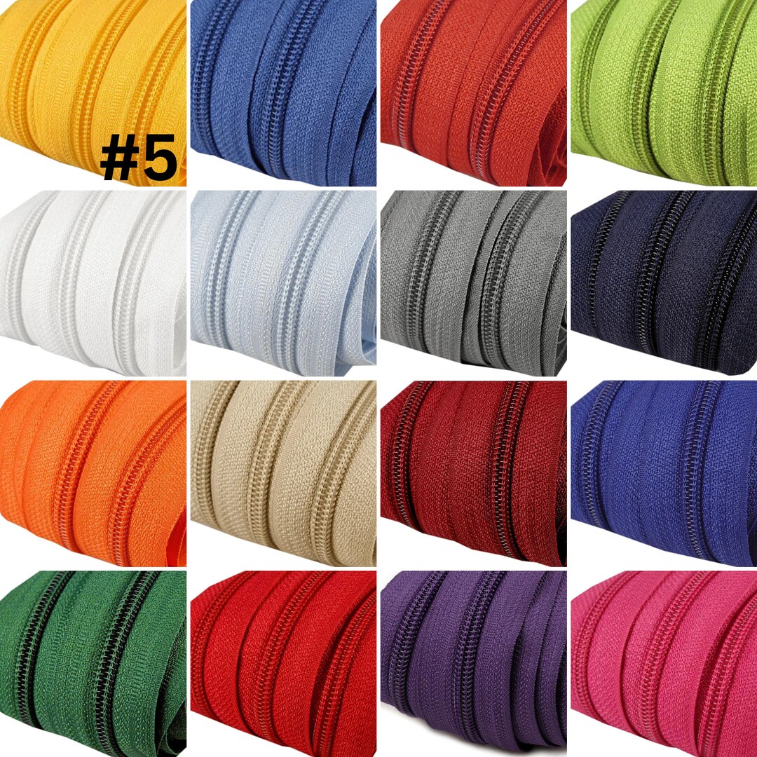 5mm Continuous Zippers and Matching Zipper Pulls, Handbag Zip, Sold by ...