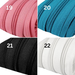 5mm Continuous Zippers and Matching Zipper Pulls, Handbag Zip, Sold by ...
