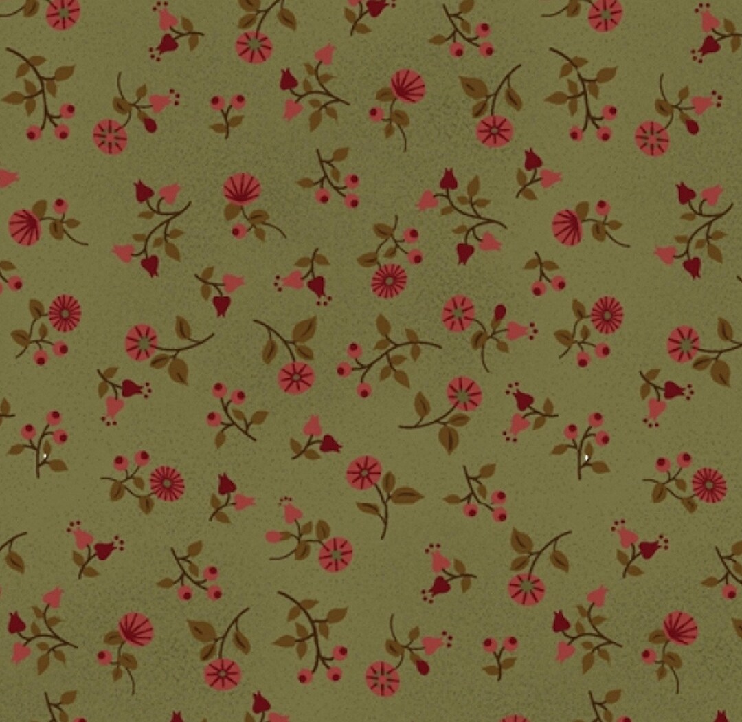 Green Floral Country Style Fabric, Sold by the Half Metre - Etsy