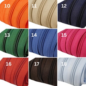 5mm Continuous Zippers and Matching Zipper Pulls, Handbag Zip, Sold by ...