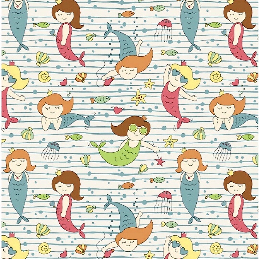 Mermaid Fabric, Quilt and Patchwork 100% Cotton Fabric - Etsy