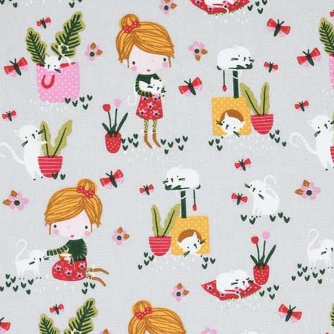 Cute Little Girls Fabric, 100% Cotton, Sold by the Half Metre - Etsy