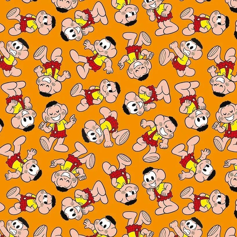 Turma Da Monica Fabric, Smudge, Cascão, Monica and Friends, 100% Cotton ...
