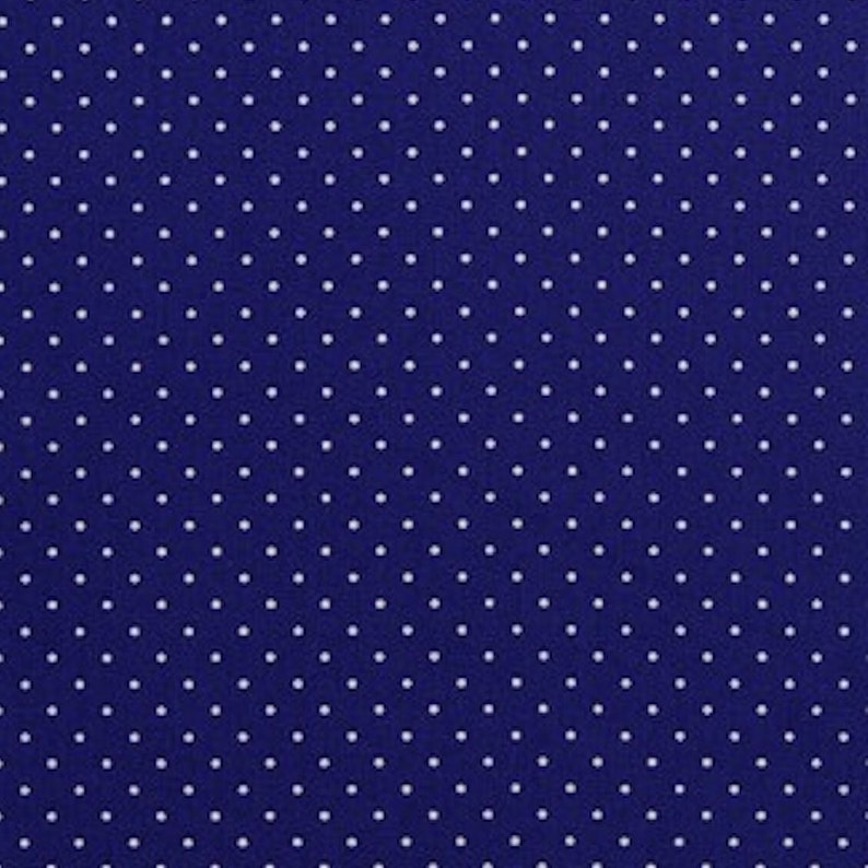 Navy Blue Small Polka Dot Fabric 100% Cotton by the Half - Etsy