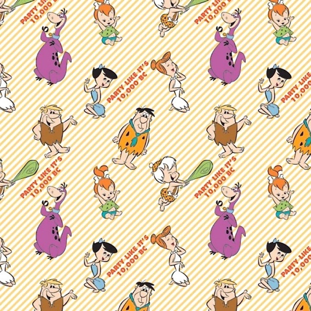 The Flintstones, Cartoon Characters 100% Cotton Fabric, by the Half ...