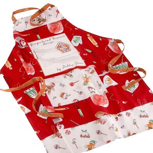 Gingerbread Biscuits Apron Panel Recipe, Sew Your Own - Etsy