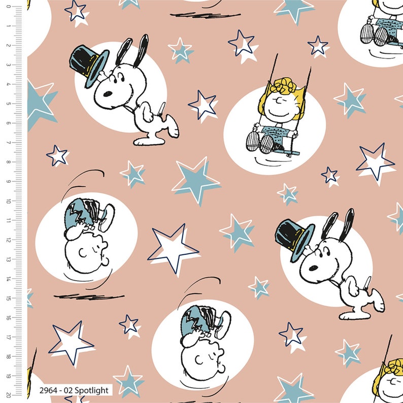 Snoopy Circus Fabric Snoopy Spotlight 100% Cotton Fabric by - Etsy