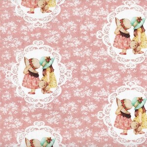 Sweet Little Girls Fabric, Cute Girls, 100% Cotton, Sold by the Half ...