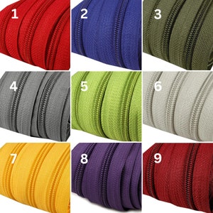 5mm Continuous Zippers and Matching Zipper Pulls, Handbag Zip, Sold by ...