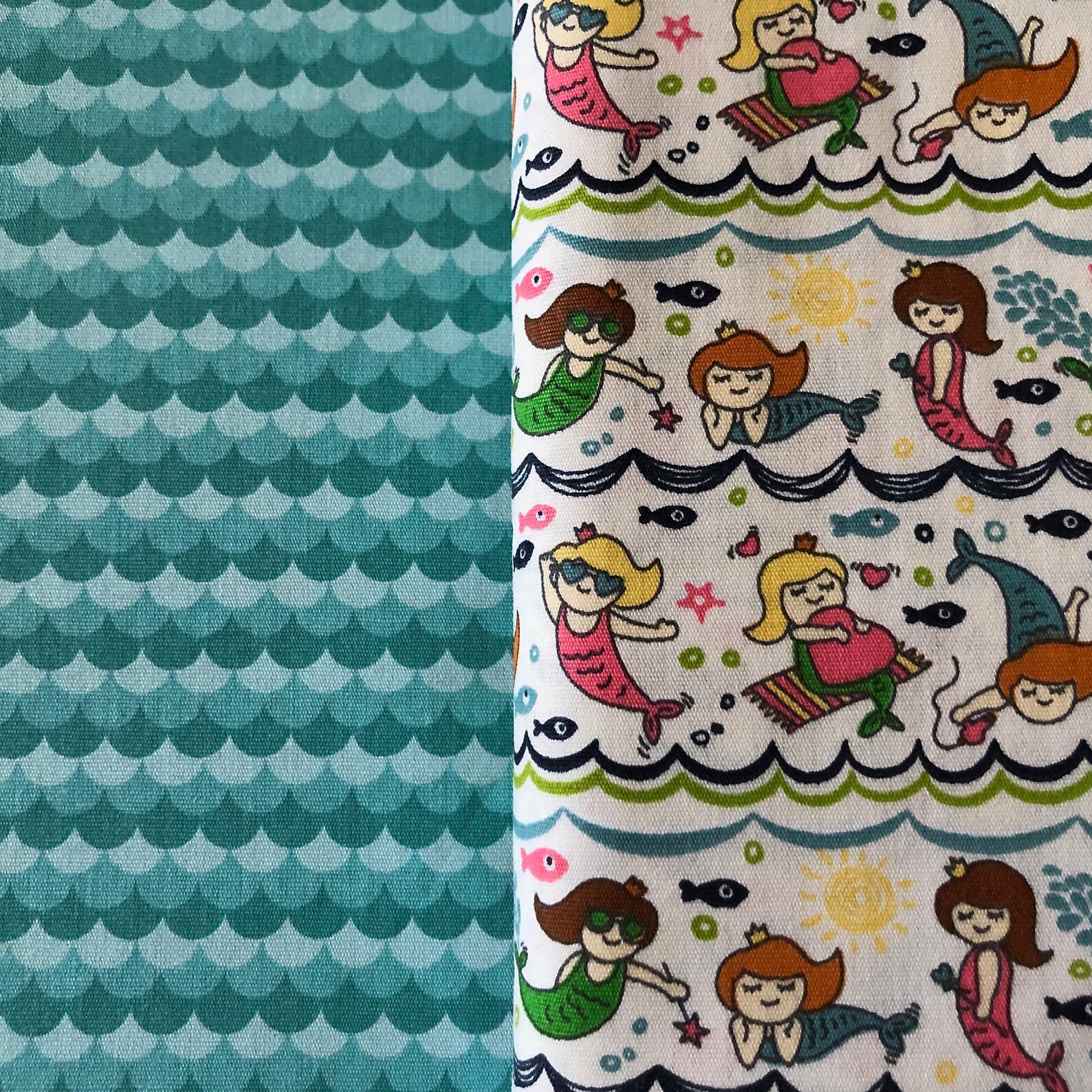 Mermaid Fabric Quilt and Patchwork 100% Cotton Fabric - Etsy