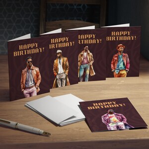 Black Men Birthday Cards, African American Greeting Card, Afrocentric ...
