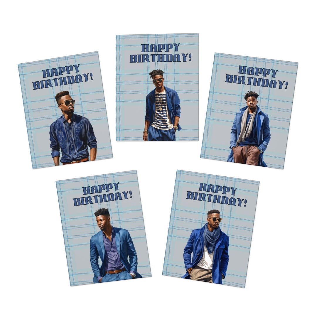 Black Men Birthday Cards, African American Greeting Card, Afrocentric ...